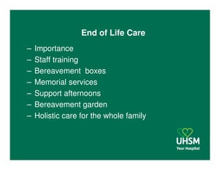 UHSM- End of life care- PEN 2015 | PPT