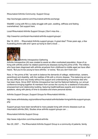 Support Groups | PDF