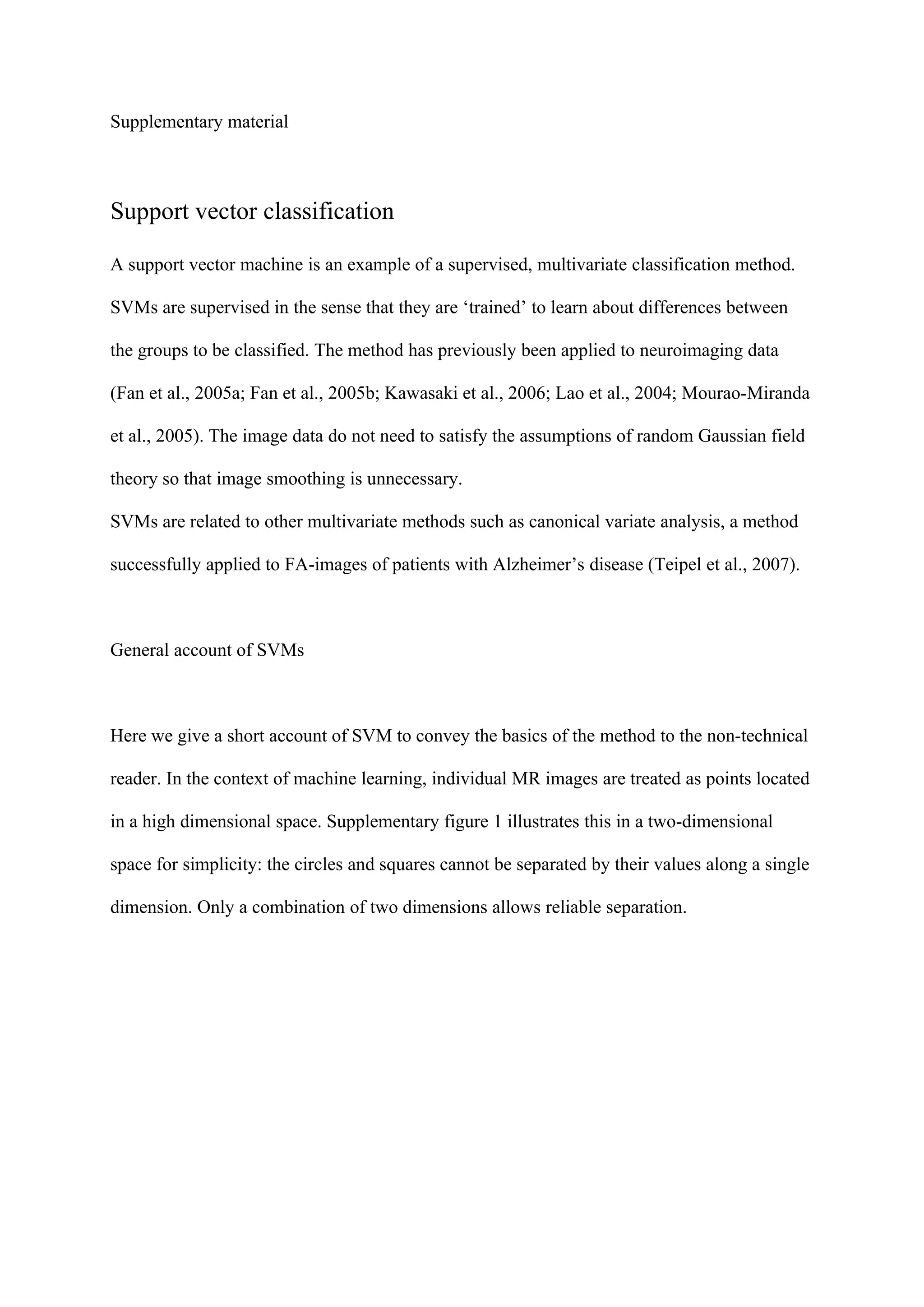 Support Vector Classification Doc Physics Science