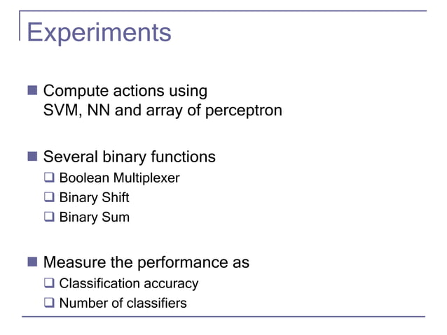Support Vector Machines For Computing Action Mappings In Learning