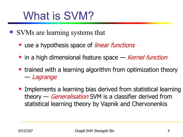 Support Vector Machines | PPT