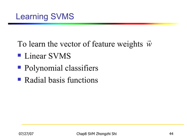 Support Vector Machines | PPT