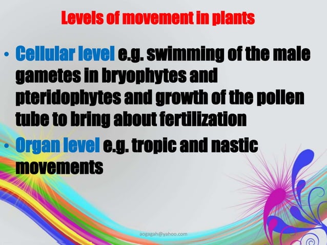 Support and movement in plants and animals | PPTX