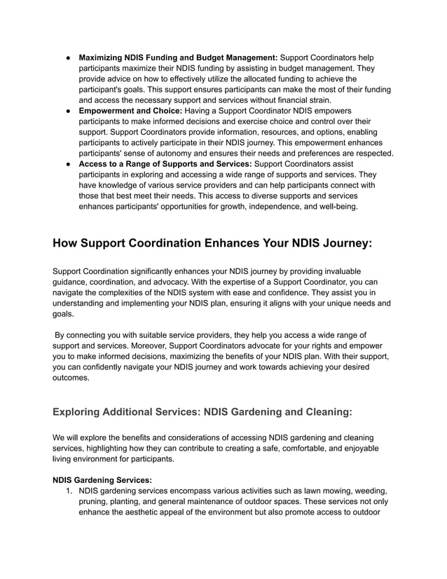 How a Support Coordinator NDIS Can Enhance Your Journey | PDF