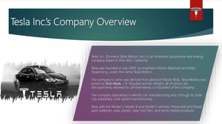 Support corporate culture - Tesla case study | PPTX