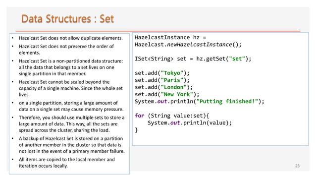 Support distributed computing and caching avec hazelcast | PPT