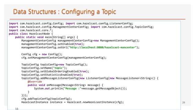 Support distributed computing and caching avec hazelcast | PPT