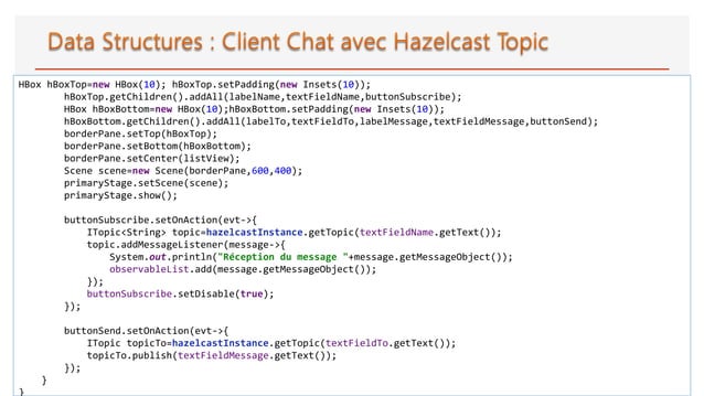 Support distributed computing and caching avec hazelcast | PPT