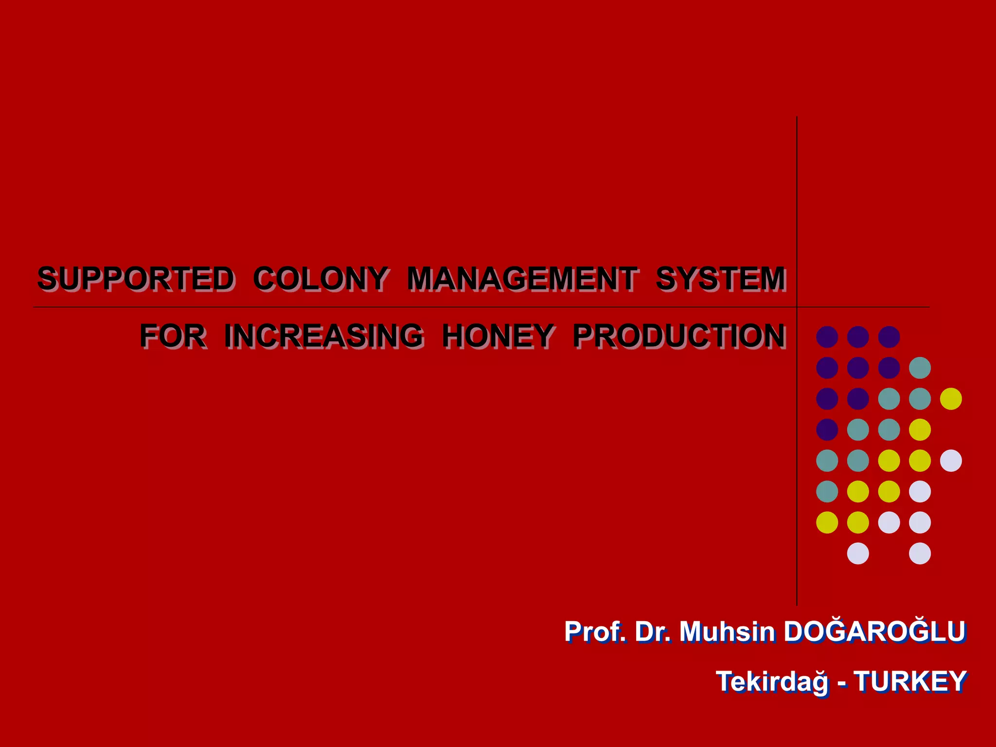 Supported Bee Colony Management System | PPT