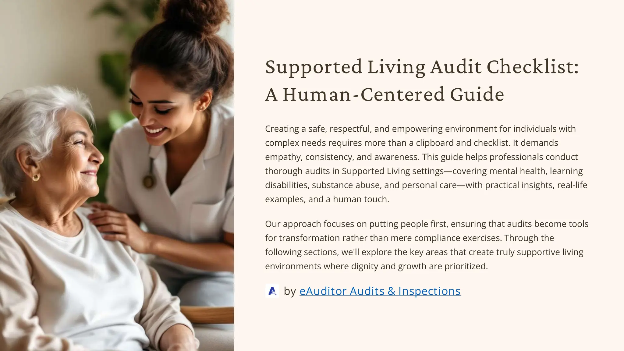 Supported Living Audit Checklist A Human Centered Guide with eAuditor ...