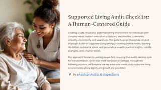 Supported Living Audit Checklist A Human Centered Guide with eAuditor ...