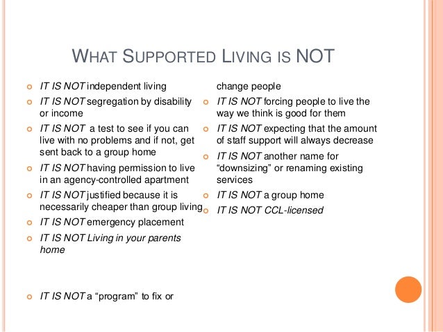 Supported Living, the Circle of Support, and Beyond