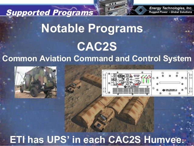 ETI's Supported Programs