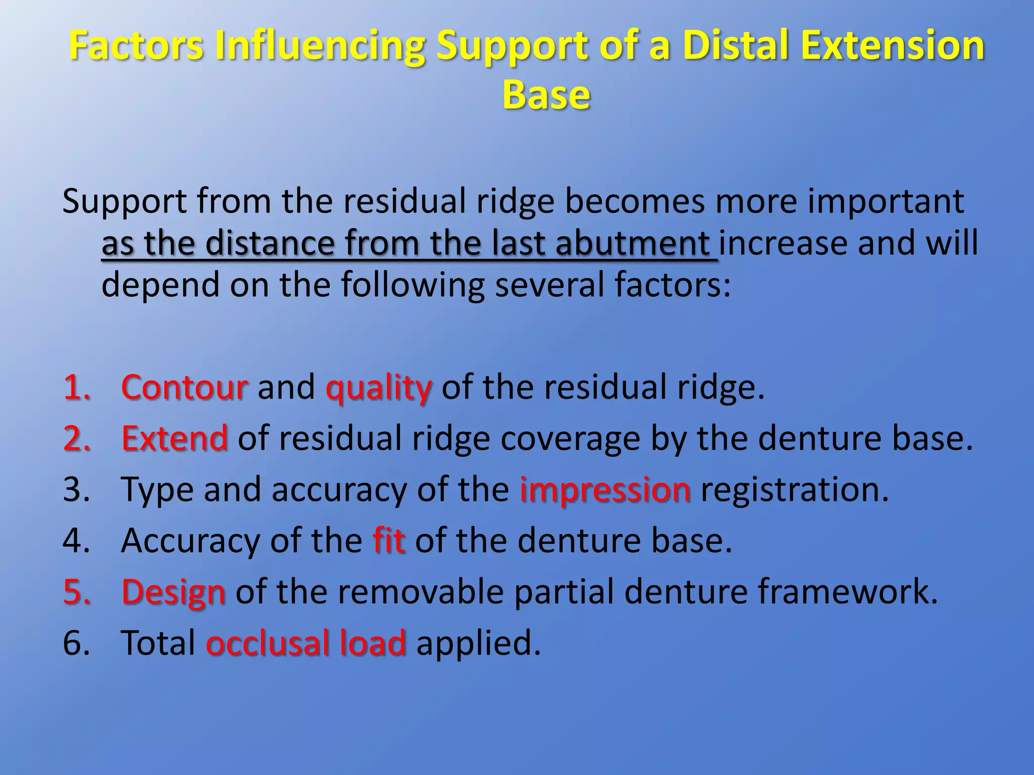 support for distal extension bases.ppt
