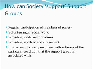 Support groups and their role in coping | PPT