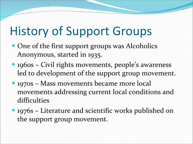 Support groups and their role in coping | PPT | Medical Health