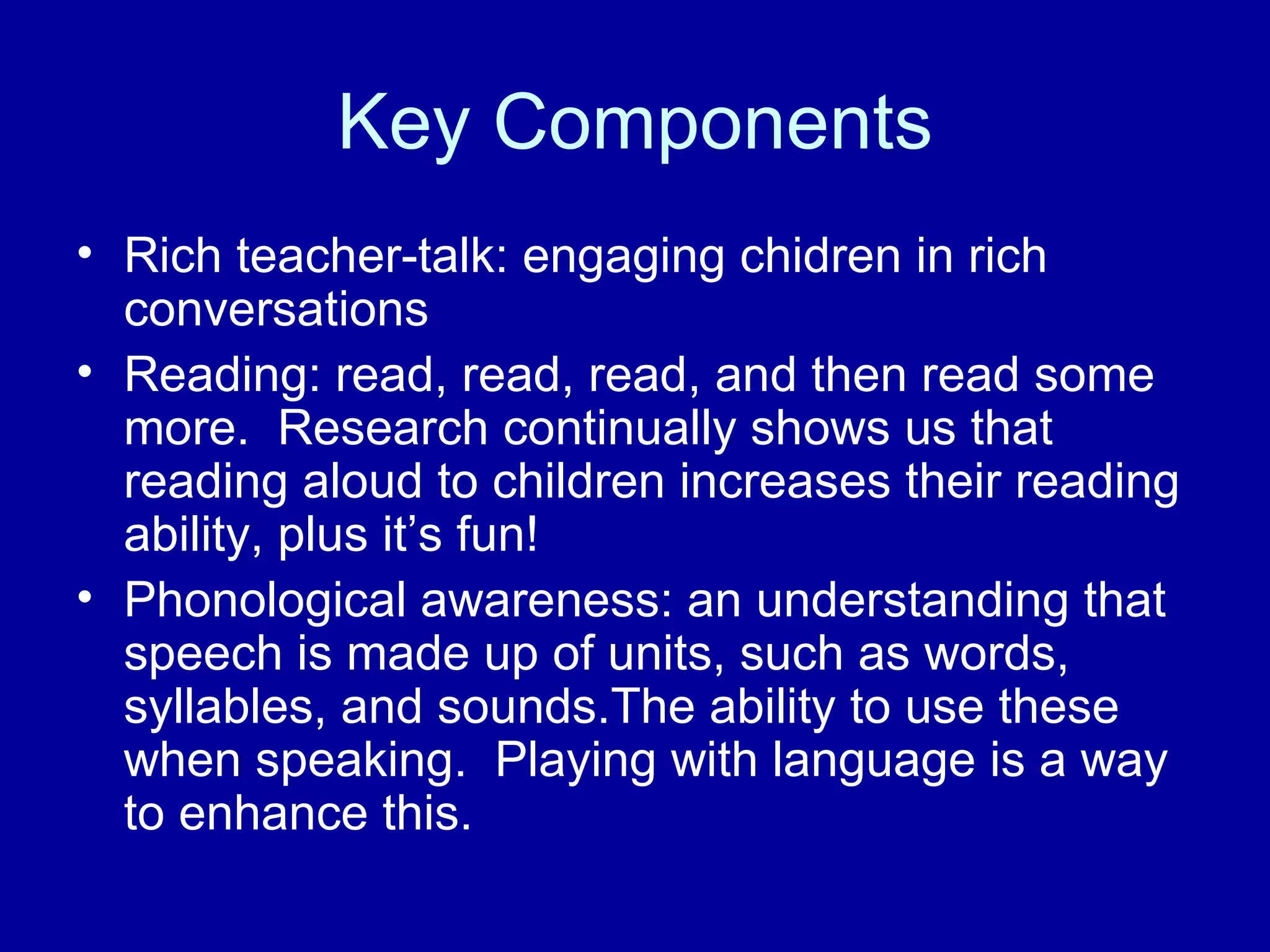 Supporting Language and Literacy | PPT
