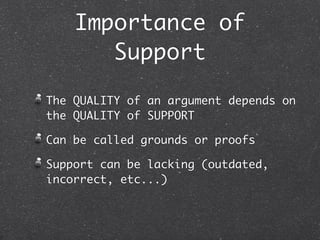 Supporting Argument