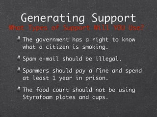 Supporting arguments | PPT