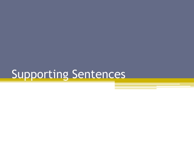 Supporting concluding sentences | PPT