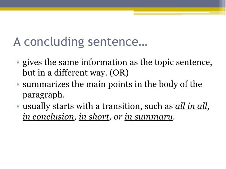 Supporting Concluding Sentences supporting-concluding-sentences