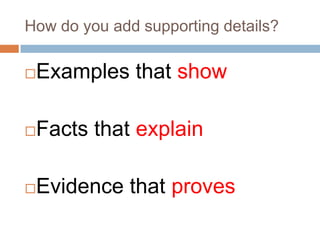Supporting details | PPTX