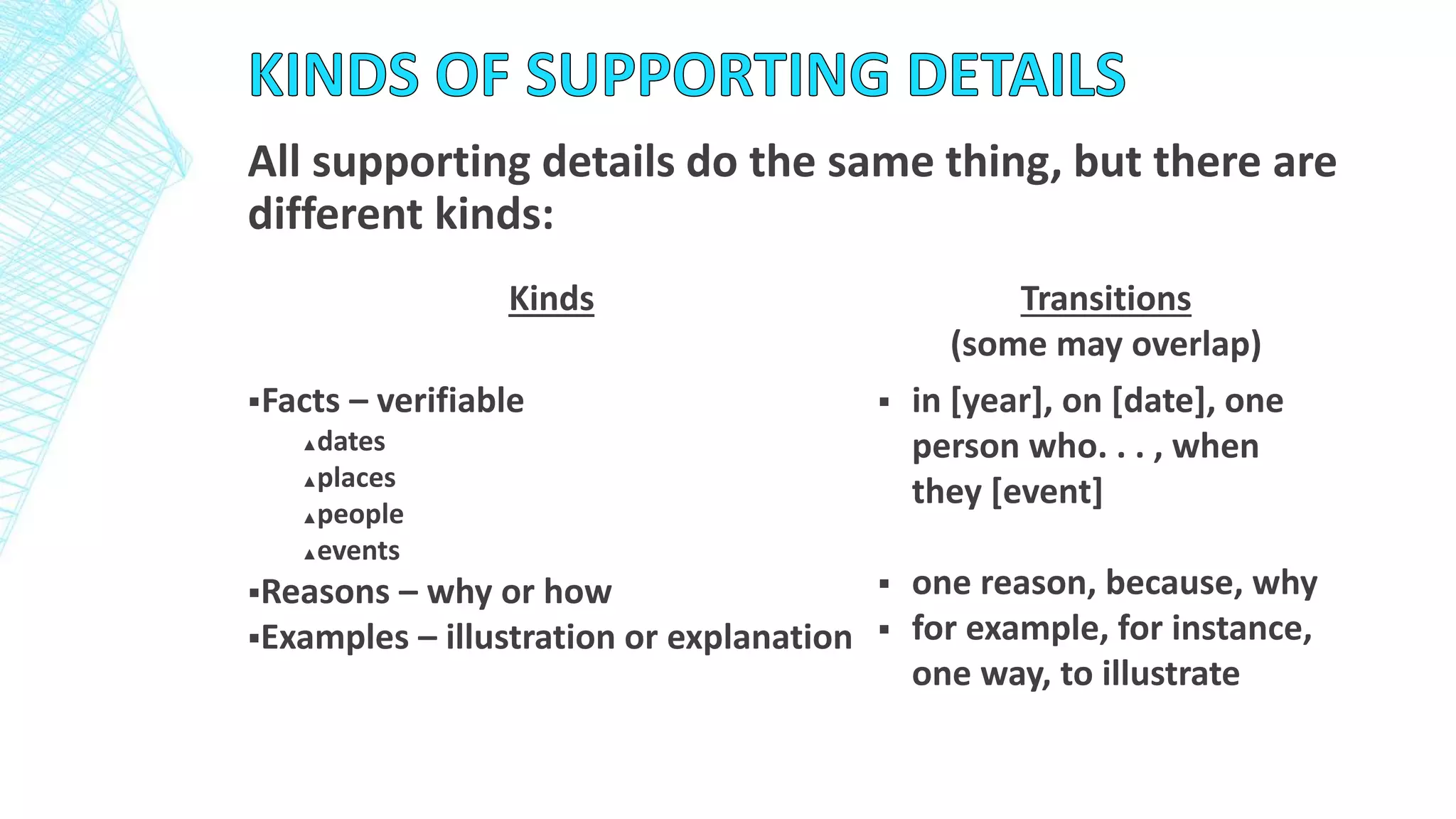 Supporting details | PPTX