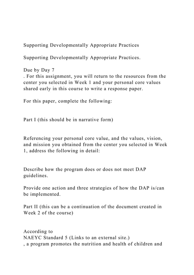 Supporting Developmentally Appropriate PracticesSupporting D.docx