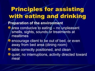 Supporting eating and drinking | PPT