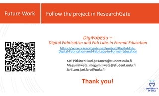 Supporting Fab Lab facilitators to develop pedagogical practices to ...