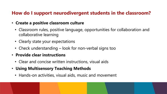 Supporting neurodivergent students in the classroom.pptx | Special ...