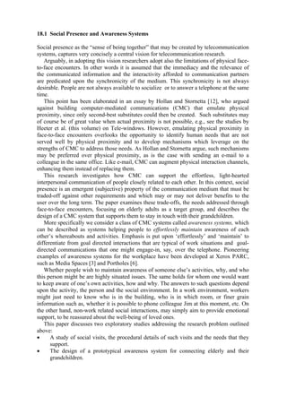 Supporting social presence through asynchronous awareness systems | PDF