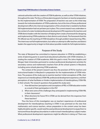 Supporting STEM Education in Secondary Science Contexts | PDF