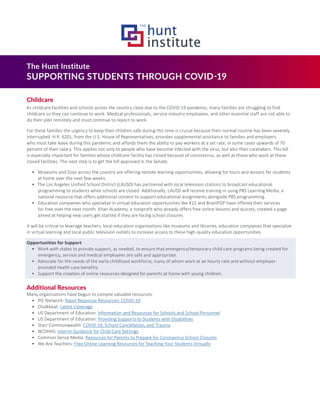 Hunt Institute | PDF