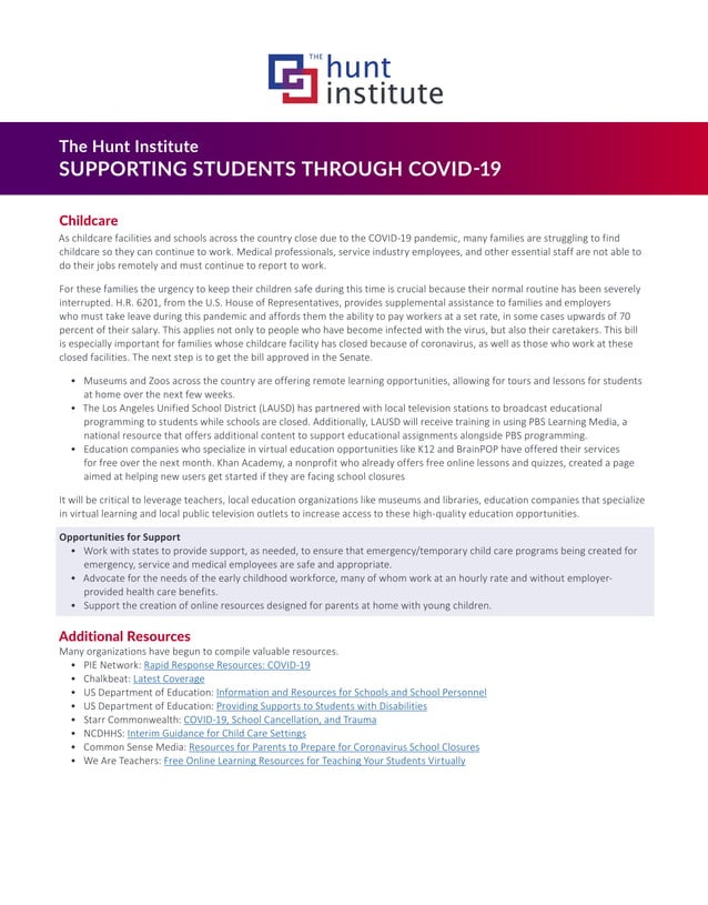 Hunt Institute | PDF