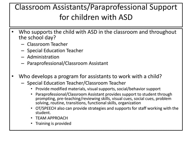 Supporting students with asd in an inclusive setting with resource ...