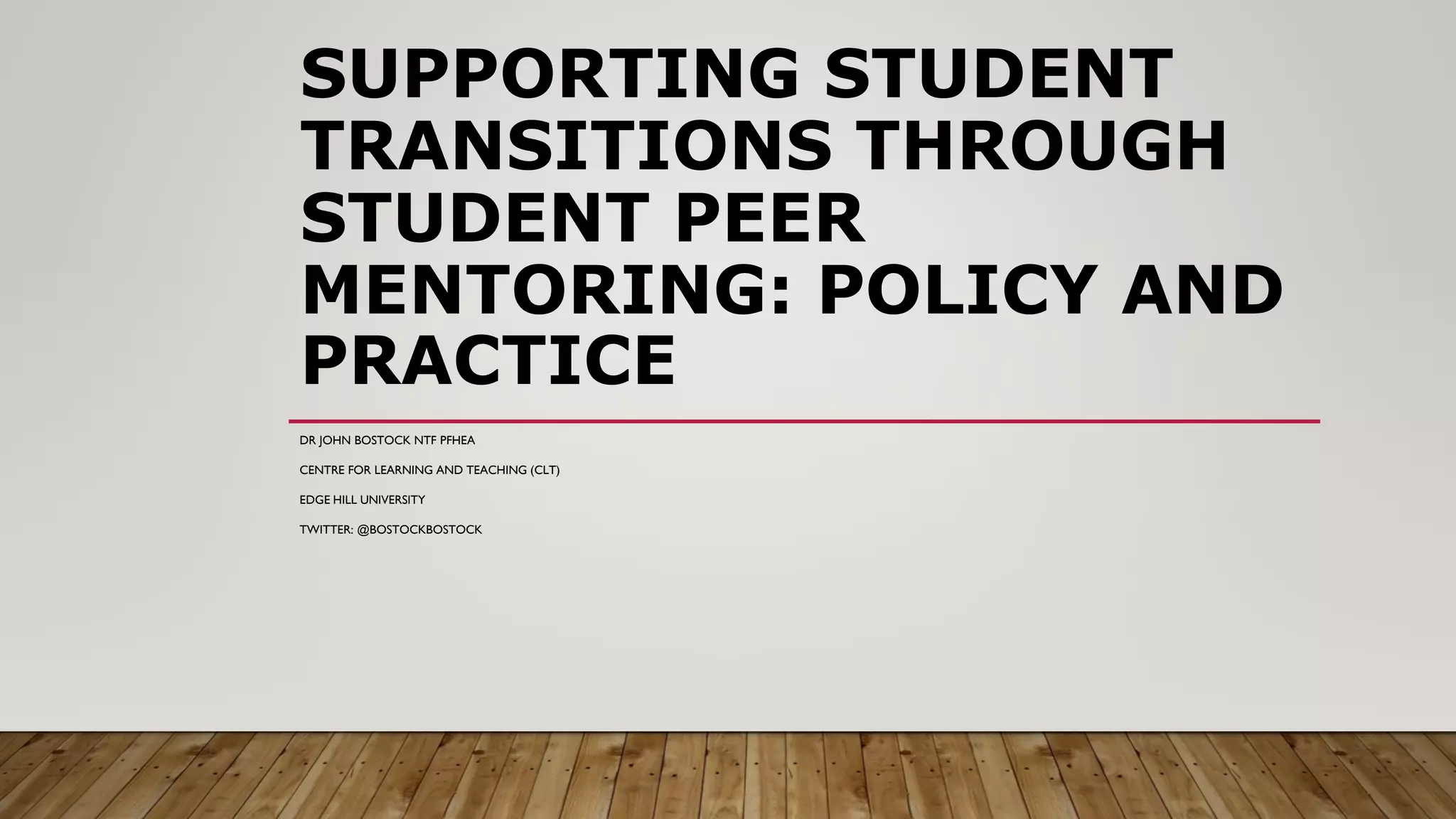 Supporting student transitions through student peer mentoring | PDF