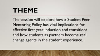 Supporting student transitions through student peer mentoring | PDF