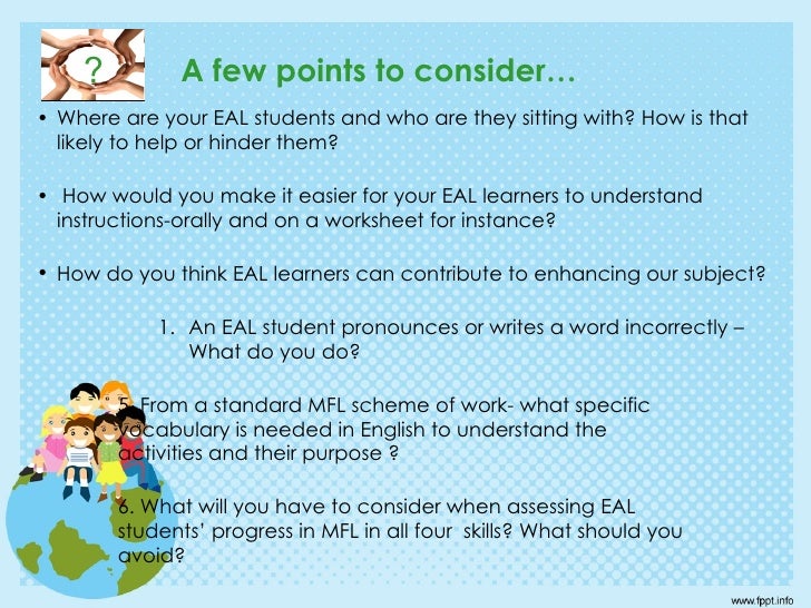 Supporting the eal students in the mfl classroom