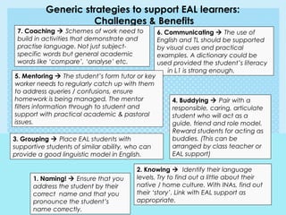 Supporting the eal students in the mfl classroom 21 12-12 | PPT