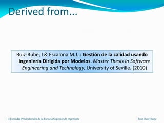 Supporting the software process management with model driven ...