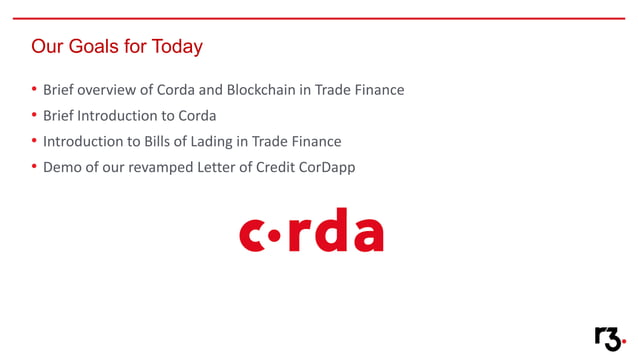 Supporting trade finance with letters of credit on corda | PPTX ...