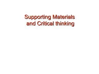 Supporting your ideas | PPT