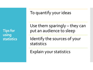 Supporting your ideas | PPT