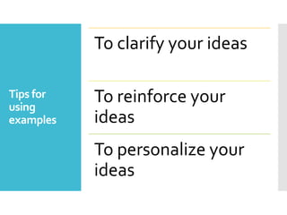 Supporting your ideas | PPT
