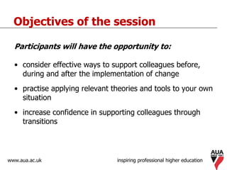 Managing Change Open Forum: Supporting your team | PDF