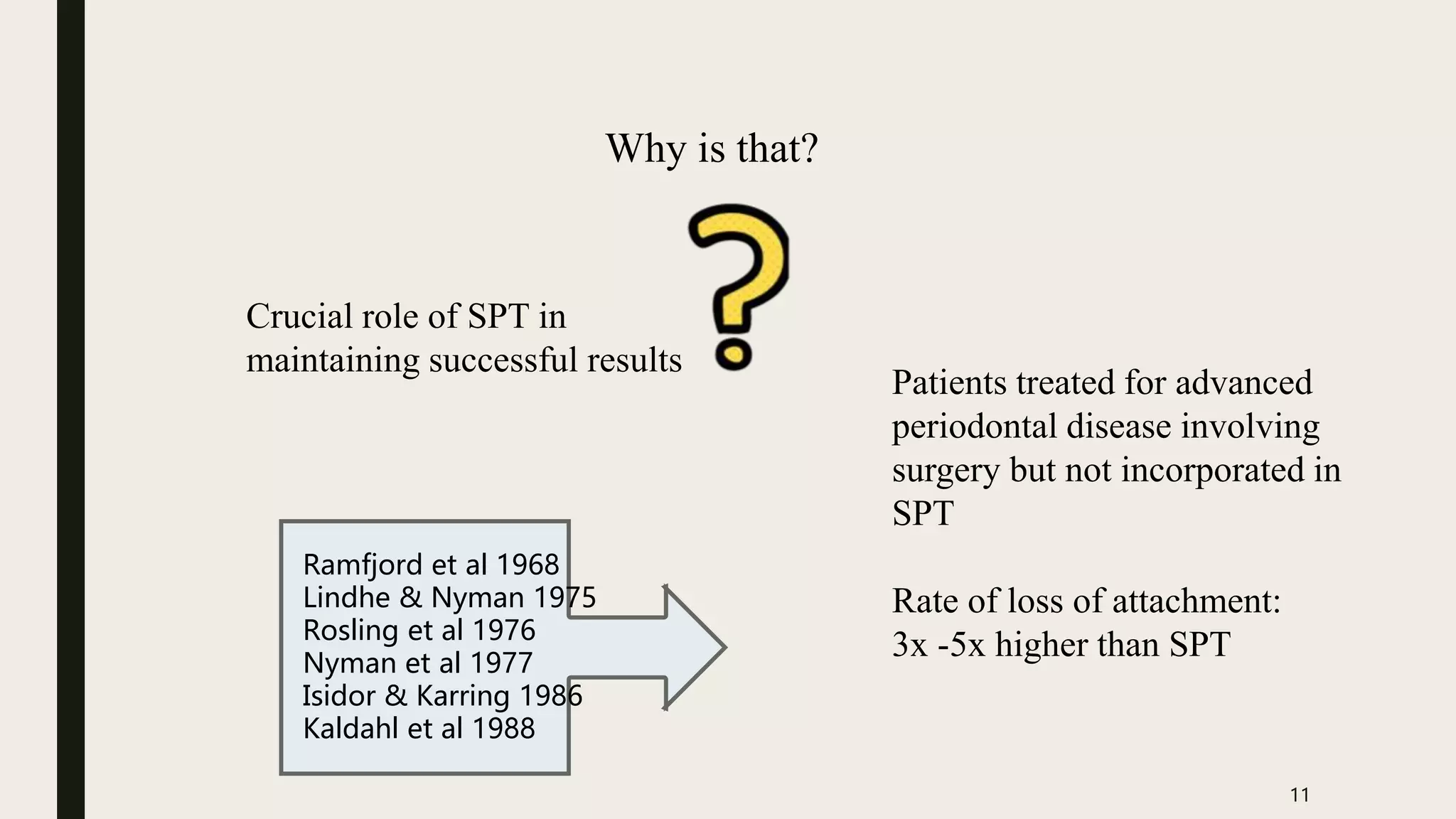 Supportive Periodontal Therapy Part 1 | PPTX