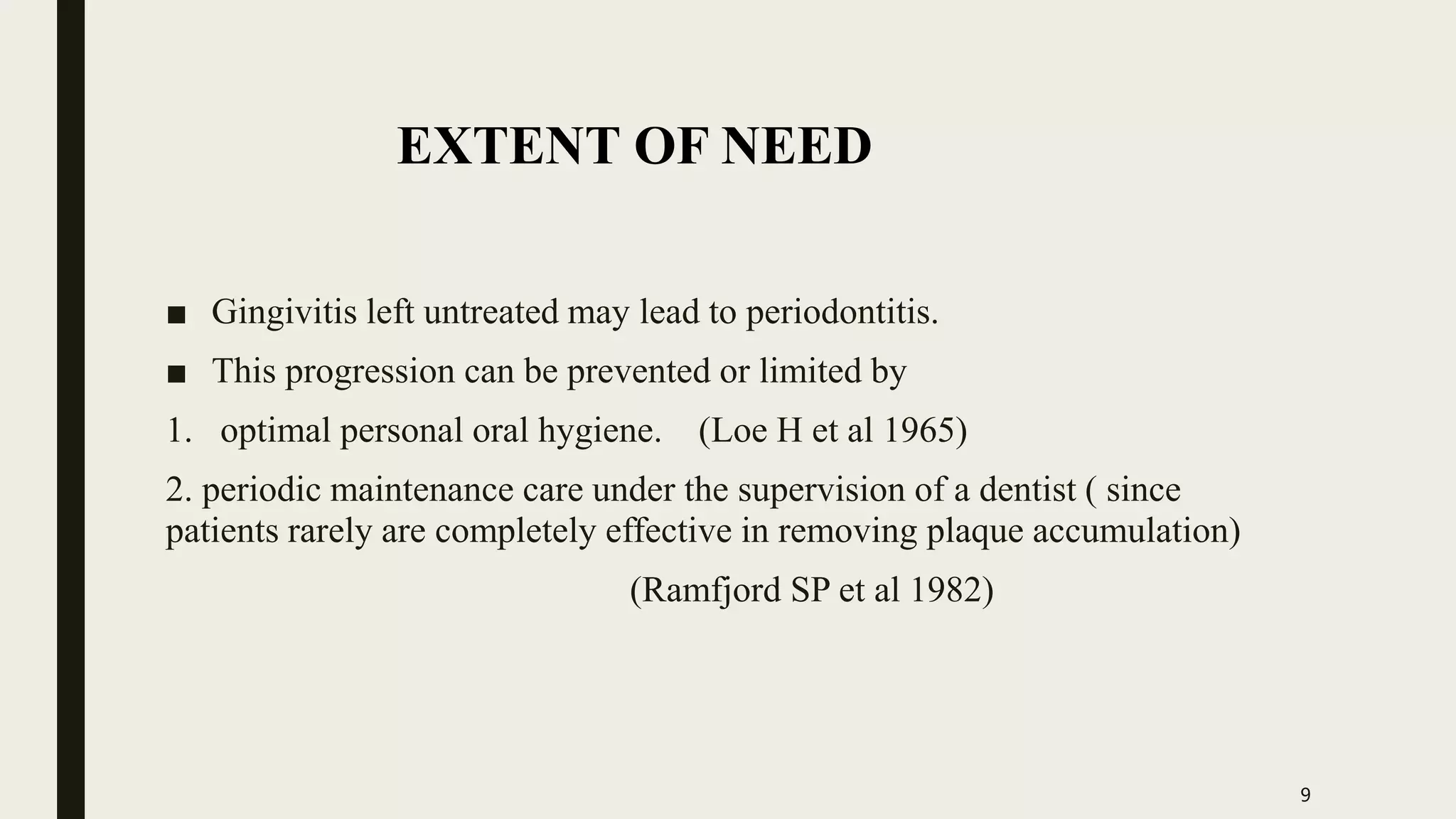 Supportive Periodontal Therapy Part 1 | PPTX