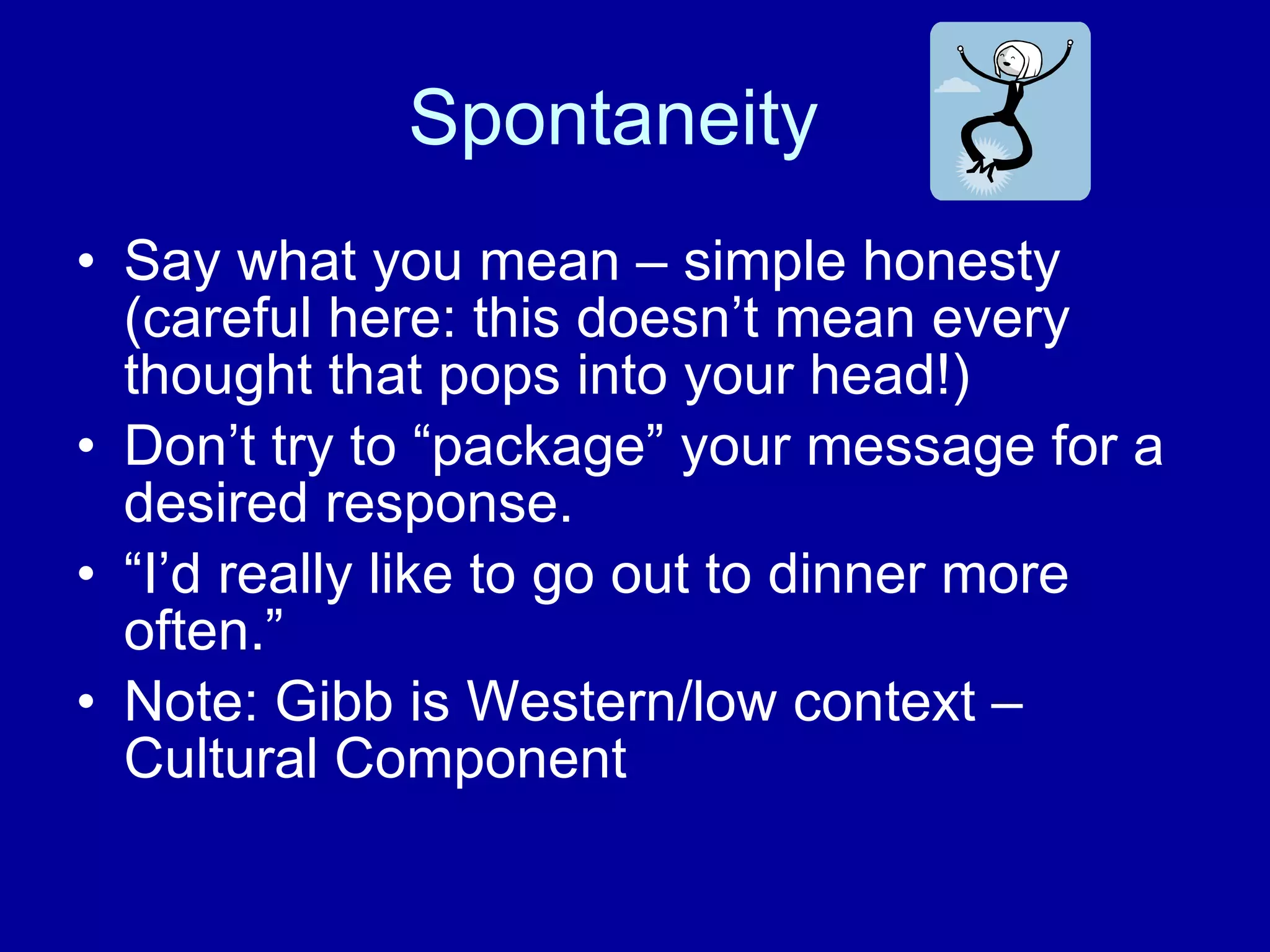 Supportive and defensive communication climates | PPT