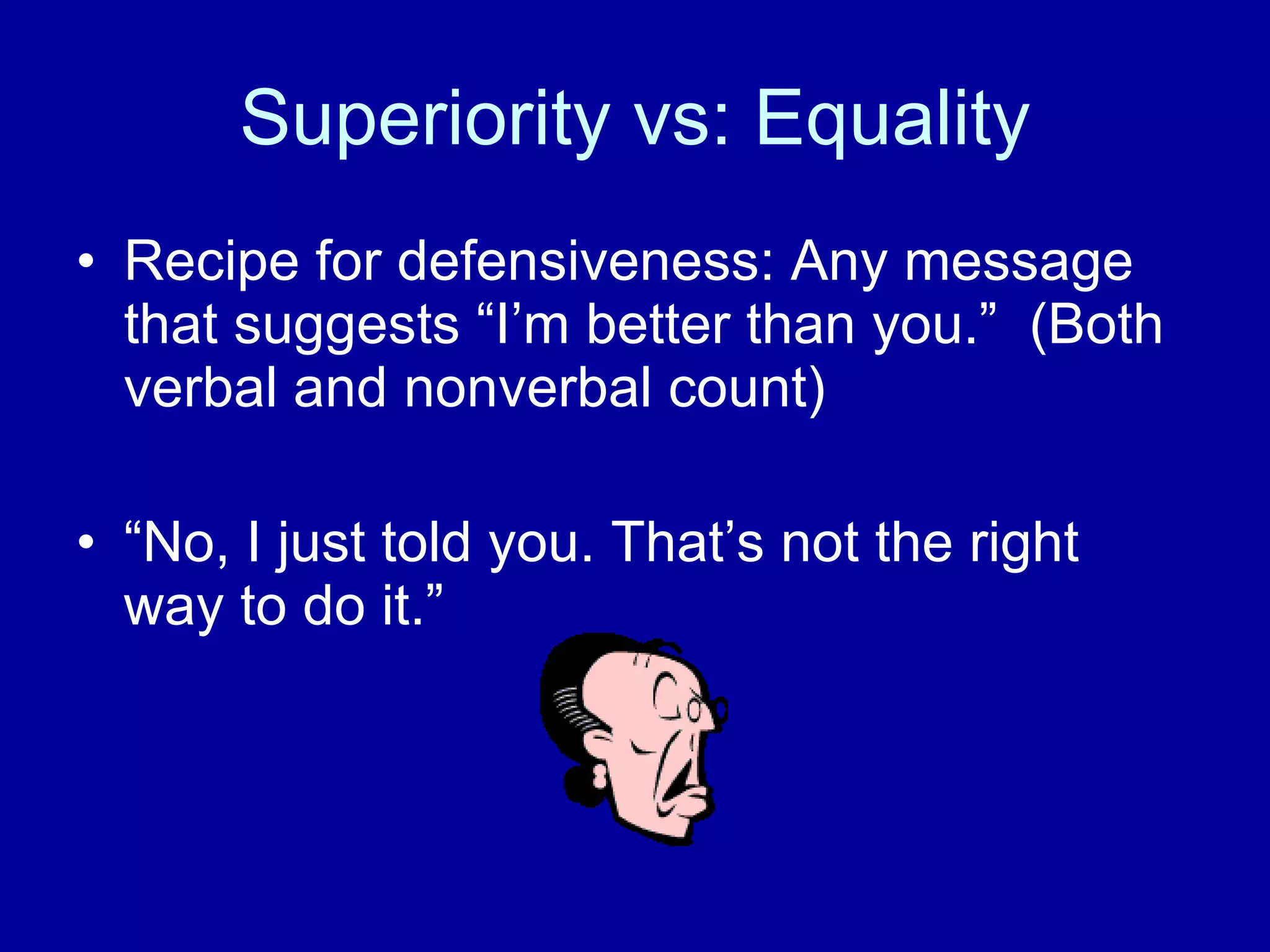 Supportive and defensive communication climates | PPT